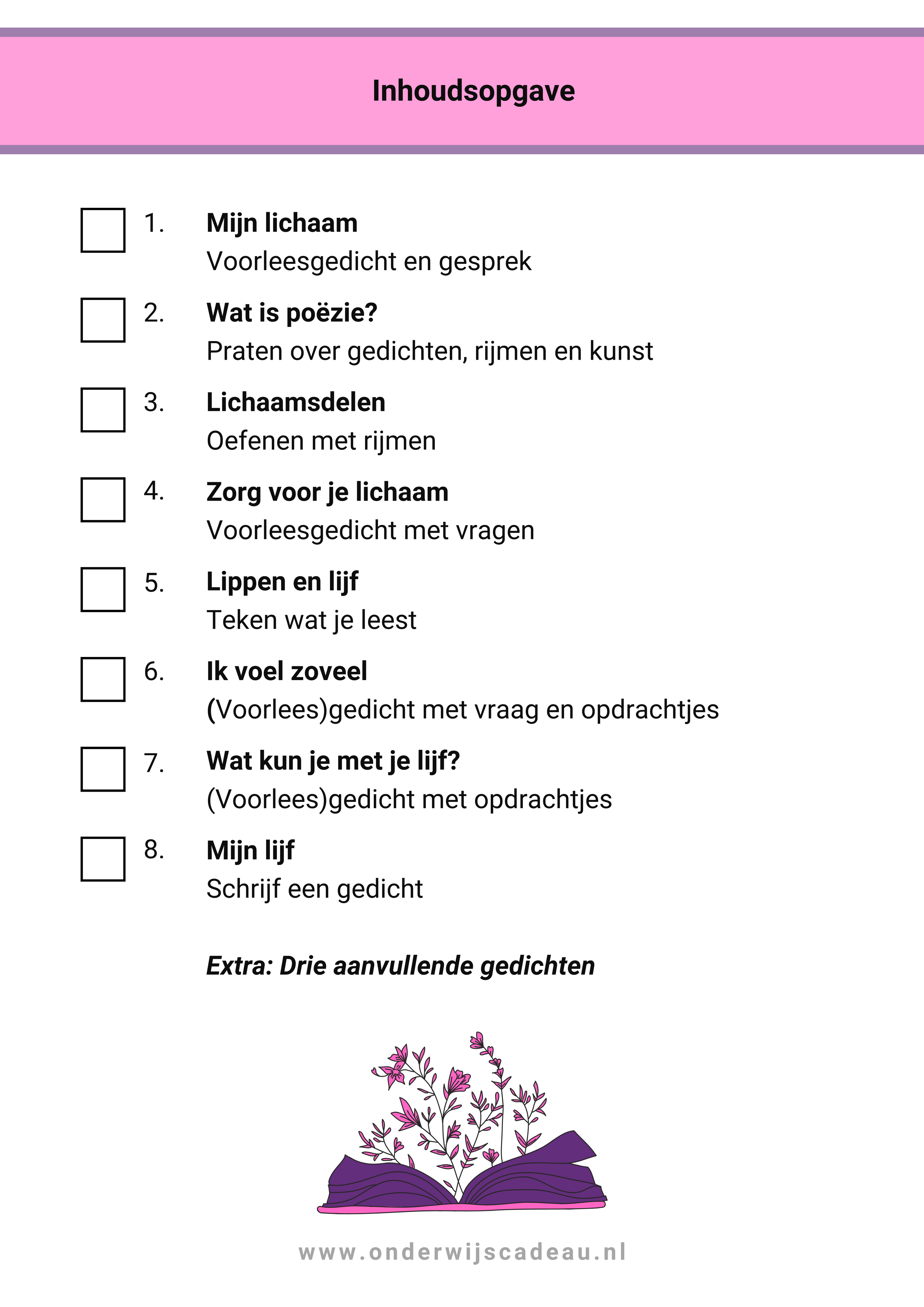 Poëzie: Lijfelijkheid (Groep 3 en 4) – Onderwijscadeau